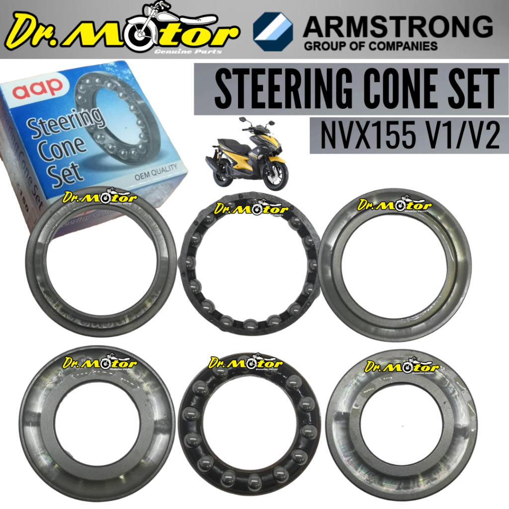YAMAHA NVX 155 V1 V2 NVX155 T Fork TFork Under Bracket Comp Steering Stem Cone Bearing KYB ...