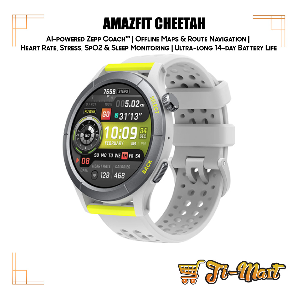 Amazfit Cheetah (Round) Smartwatch [150+ Sports Modes | Ultra-Long 14 ...