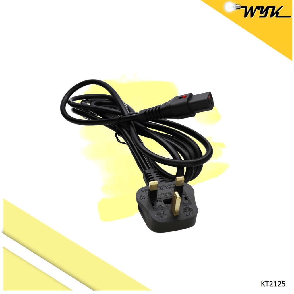 Kettle Ac Cord With 3Pin Plug Top(1.5m) | Shopee Malaysia