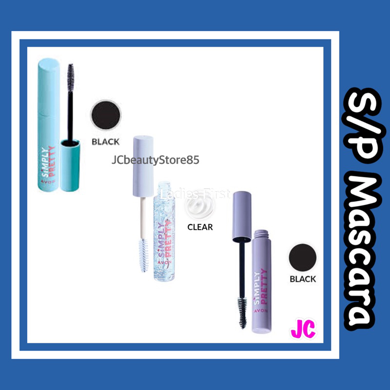 JC AVON Simply Pretty Mascara 7ml (Long Lash, Full Lash, Total Curl ...