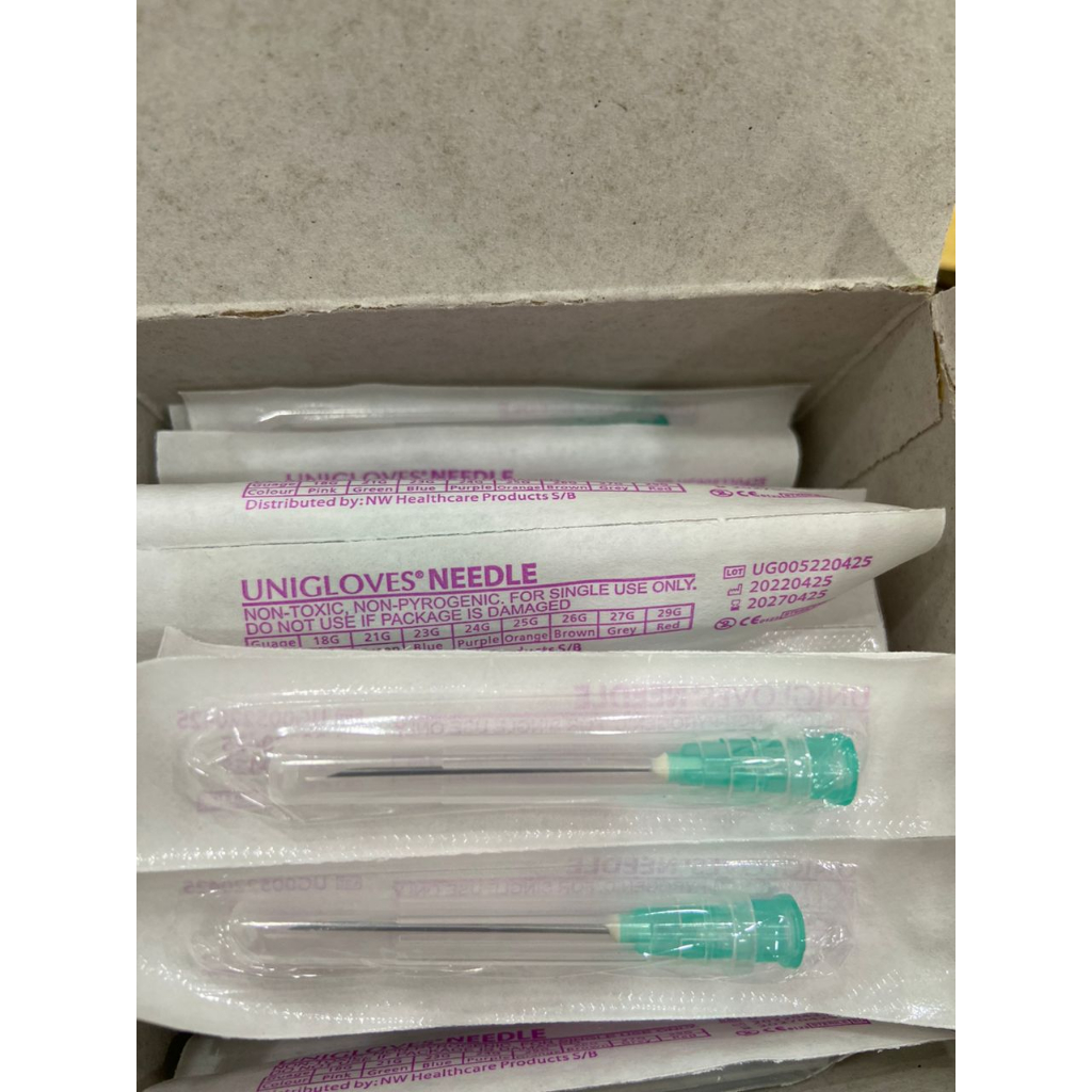 DISPOSABLE NEEDLE Jarum Picagari Needle Syringe 21G / 23G /25G (5piece ...