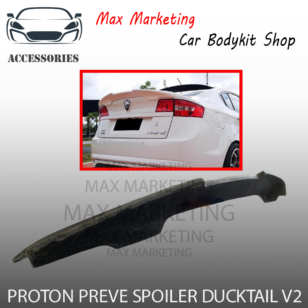 PROTON PREVE SPOILER DUCKTAIL V2 STYLE SKIRT LIP BODYKIT | Shopee Malaysia
