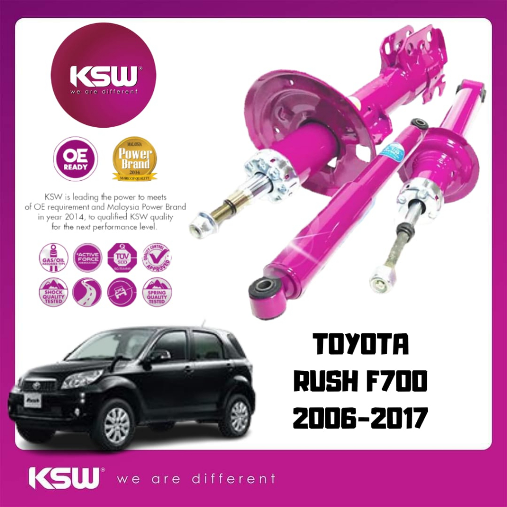 🔥Ksw Shock Absorber[Gas]Toyota Rush F700[2006-2017 ]Front&rear | Shopee ...