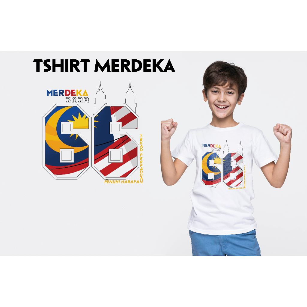 Tshirt Merdeka 2023 | 66 Tahun Malaysia Kemerdekaan 1957 Kain Selesa ...