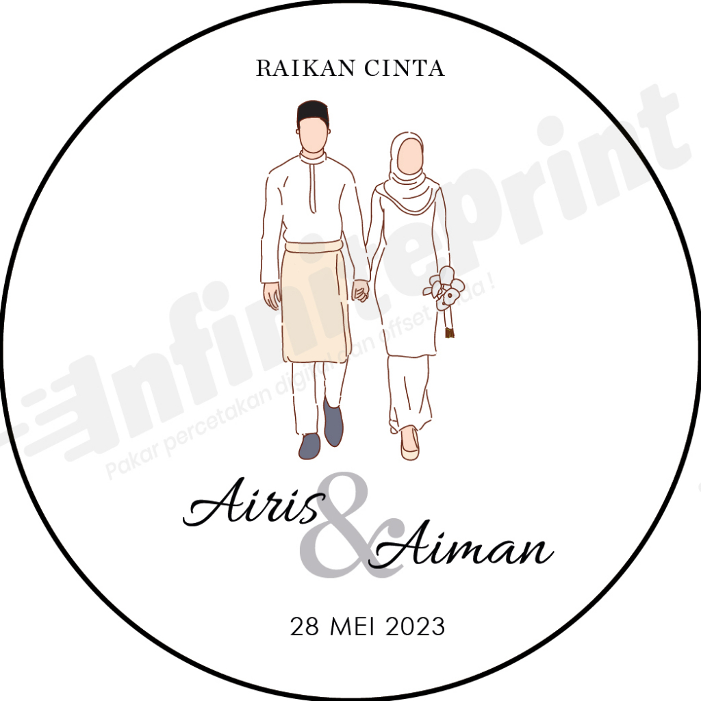 [ 100 PCS ] STICKER DOORGIFT KAHWIN / TUNANG MINIMALIST SIMPLE MURAH ...