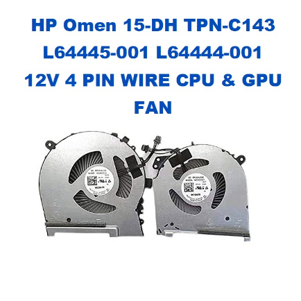 HP Omen 15-DH TPN-C143 L64445-001 L64444-001 12V 4 PIN WIRE CPU & GPU ...