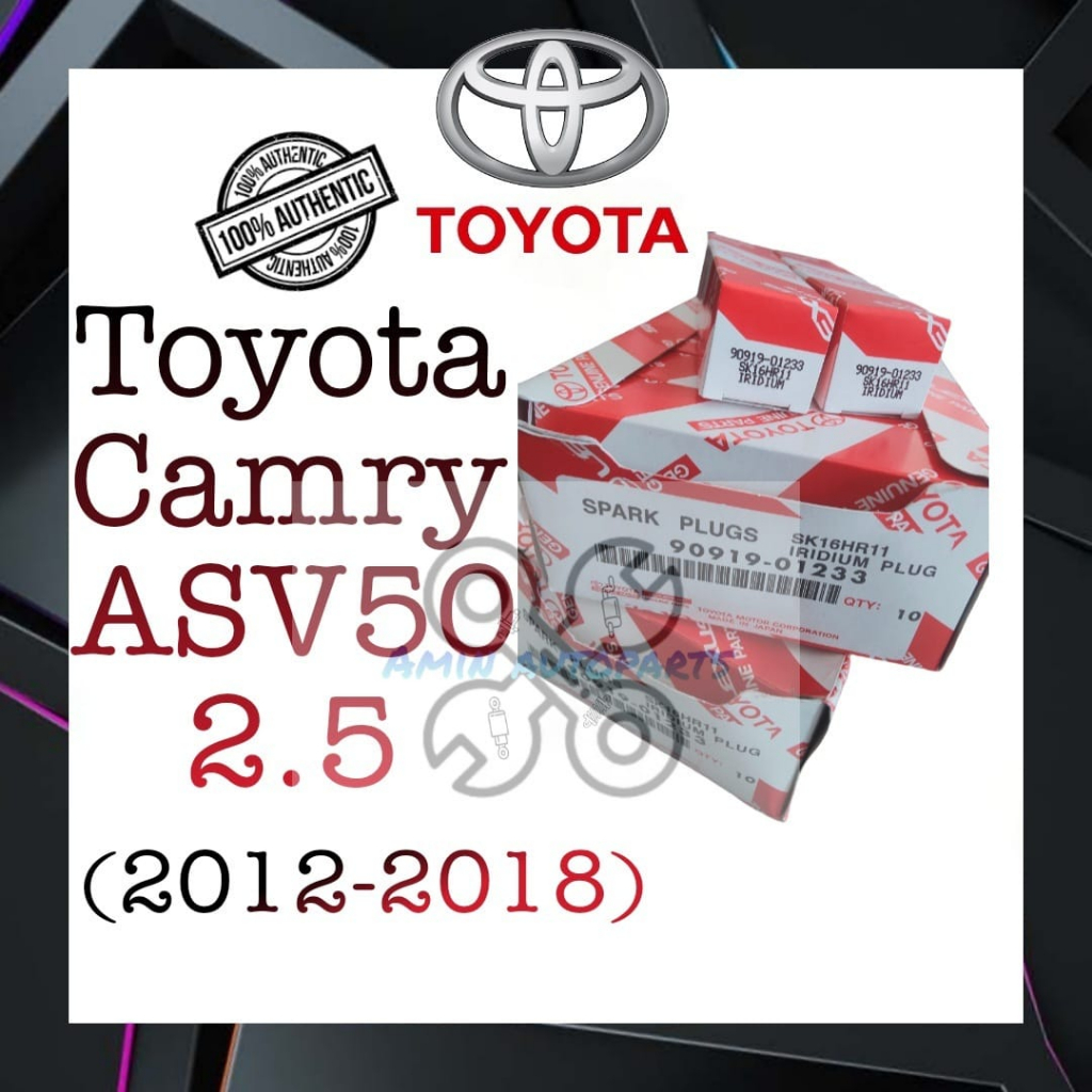 Original TOYOTA SPARK PLUG Iridium - Toyota CAMRY 2.5 2012-2018 ASV50 1 ...
