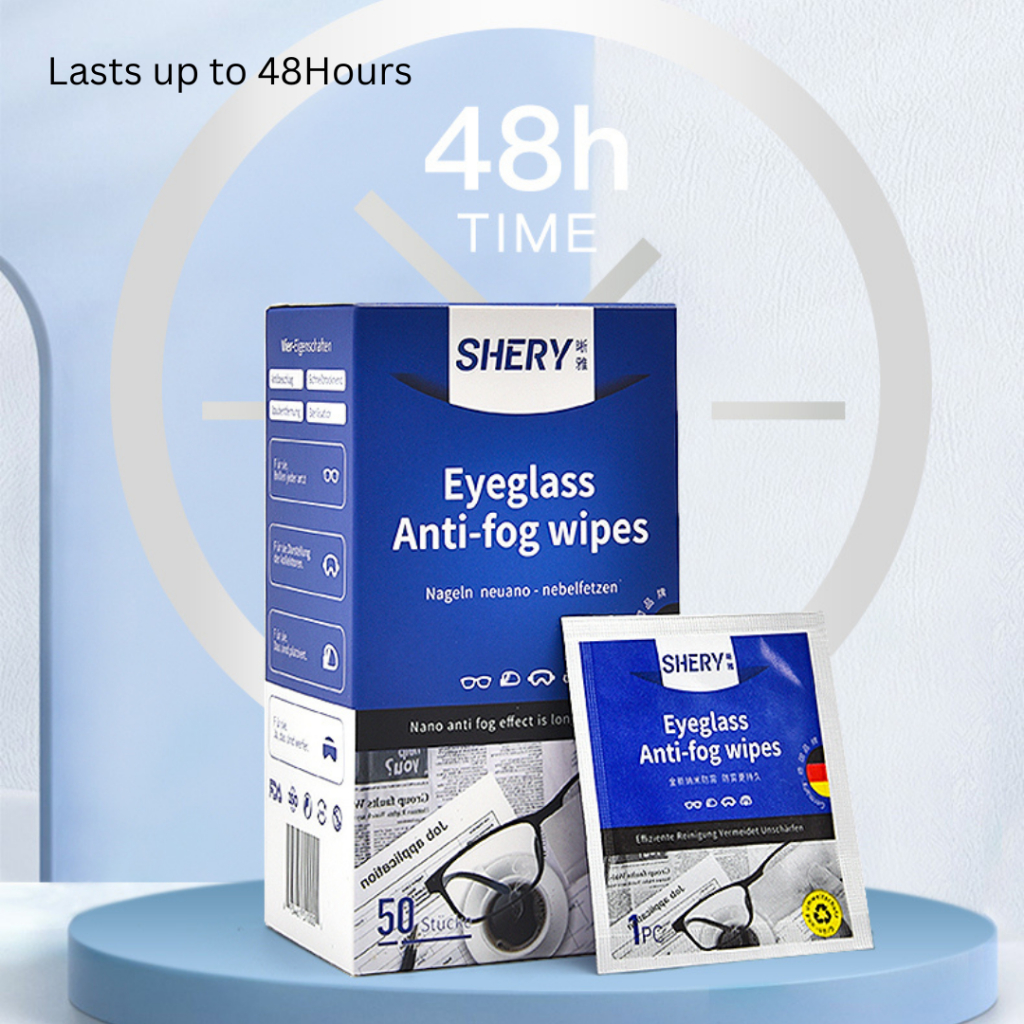 Antifog Cleaning Wipes 50pcs for Spectacle, Helmet, Phone, Watches (Any ...