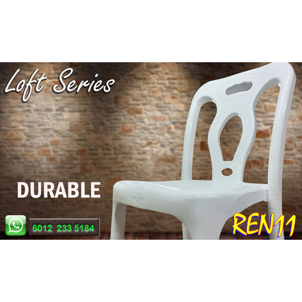 3v White Chair Grad A High Quality Plastic Side Chair - White,Putih ...