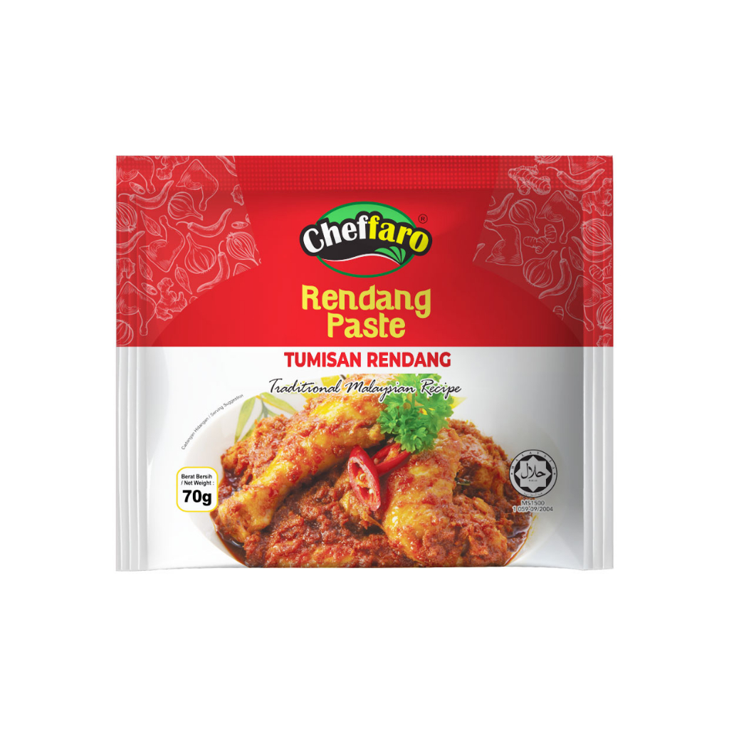 Cheffaro Mini Pack Cooking Paste Instant Curry Chicken/Rendang/Asam ...