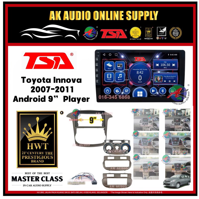 [ MTK 2+32GB ] TSA Toyota Innova 2007 - 2011 (2 in 1) Android 9'' inch ...