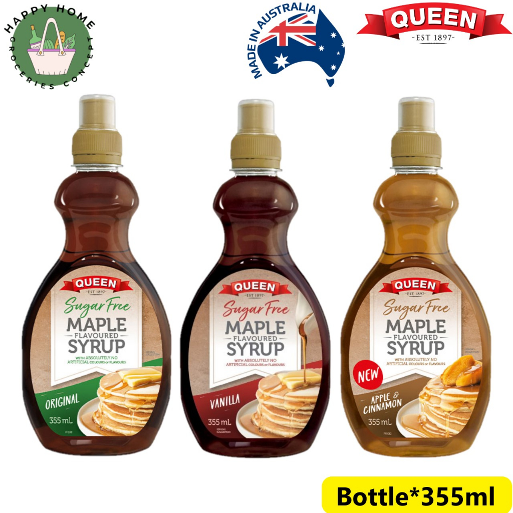 Queen Sugar Free Apple & Cinnamon / Original / Vanilla Maple Flavoured ...