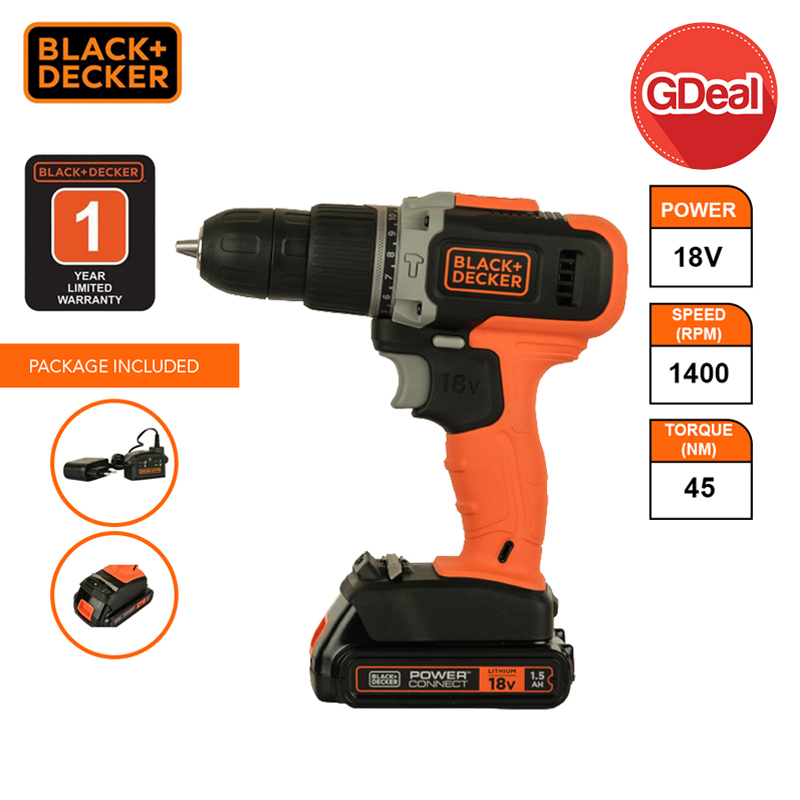 GDeal BLACK & DECKER 20V Cordless Impact Drill - BCD003C1-B1 | Shopee ...