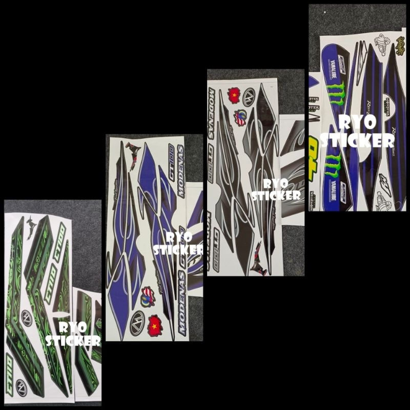 STICKER MODENAS CT100 / CT 100 API VIRAL / HIJAU LUMUT/ RC/MONSTER ...