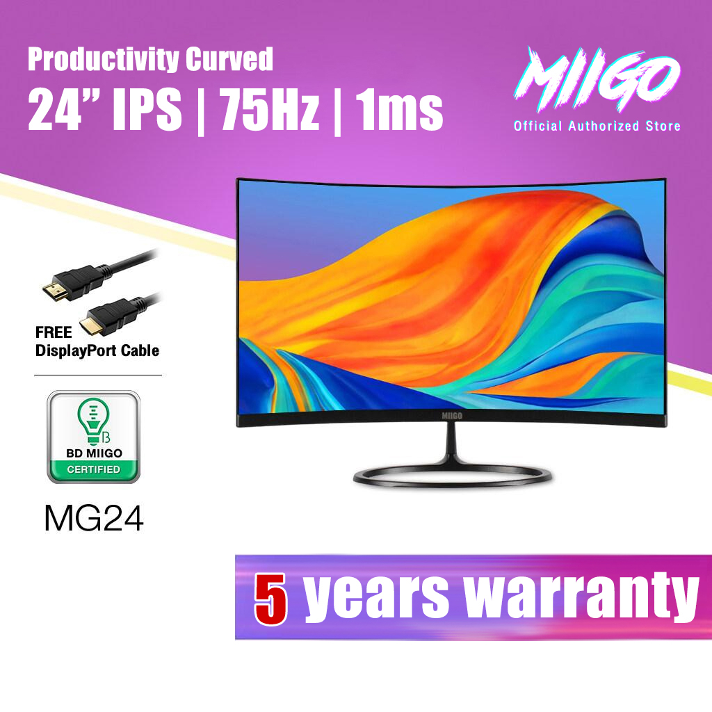 MIIGO Monitor 27” Curved 75Hz 2Ms FHD LED Gaming Monitor / 27" 32" Inch ...