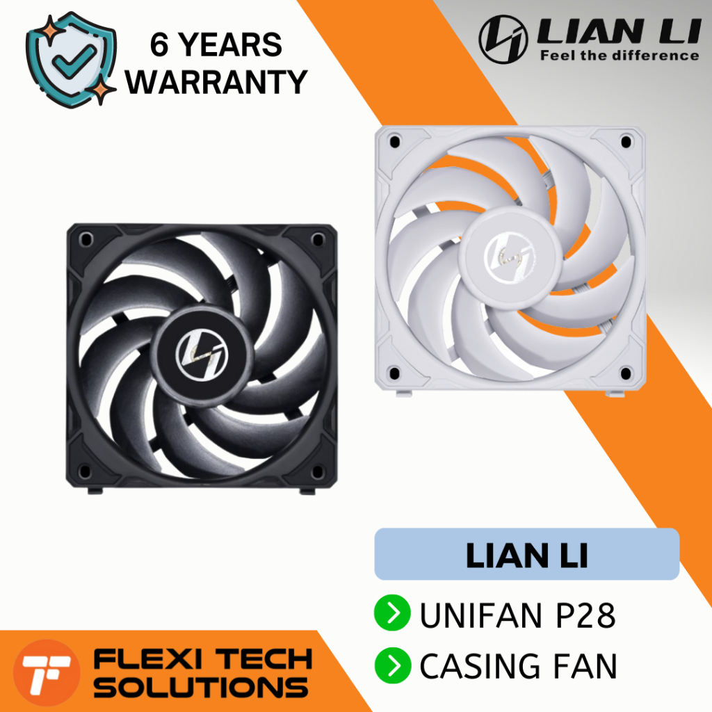 Flexi Tech LIAN LI UNI FAN P28 120mm Black & White Case Fan | Shopee ...