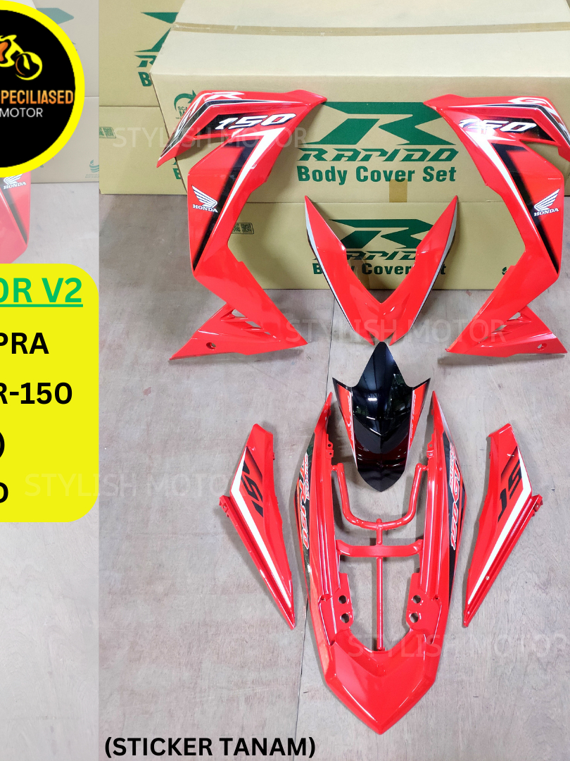 HONDA RS150 RS150R V1/V2 RAPIDO BODY COVERSET SUPRA GTR/20TH ...