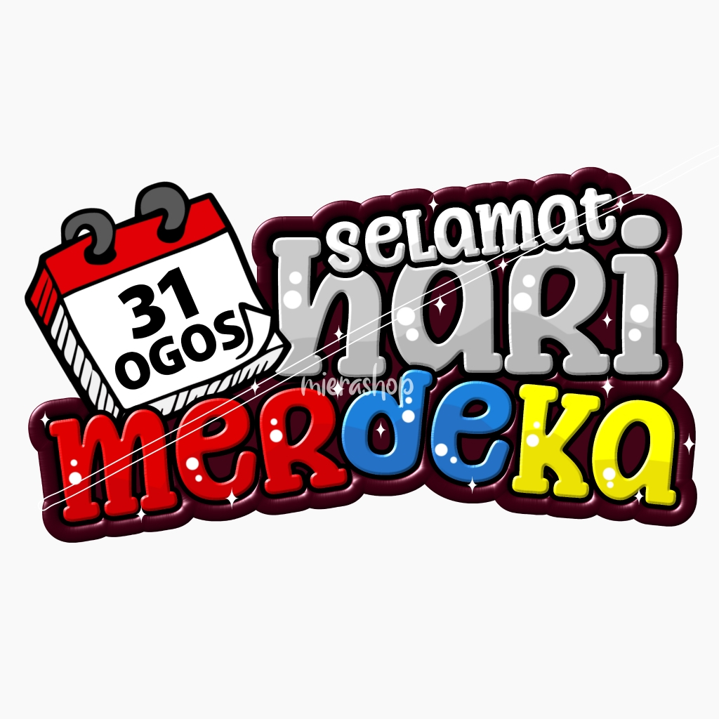 Sticker Selamat Hari Merdeka Size 9cm-11cm / Hari Kemerdekaan / Saya ...