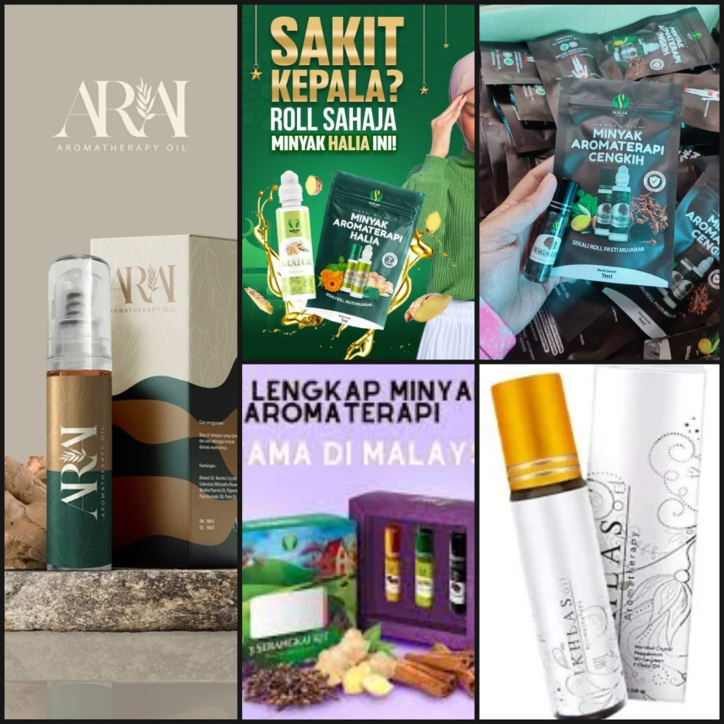 PRODUK IKHLAS HERBS MINYAK AROMA TERAPI SET 3 SERANGKAI KIT SET COMBO ...