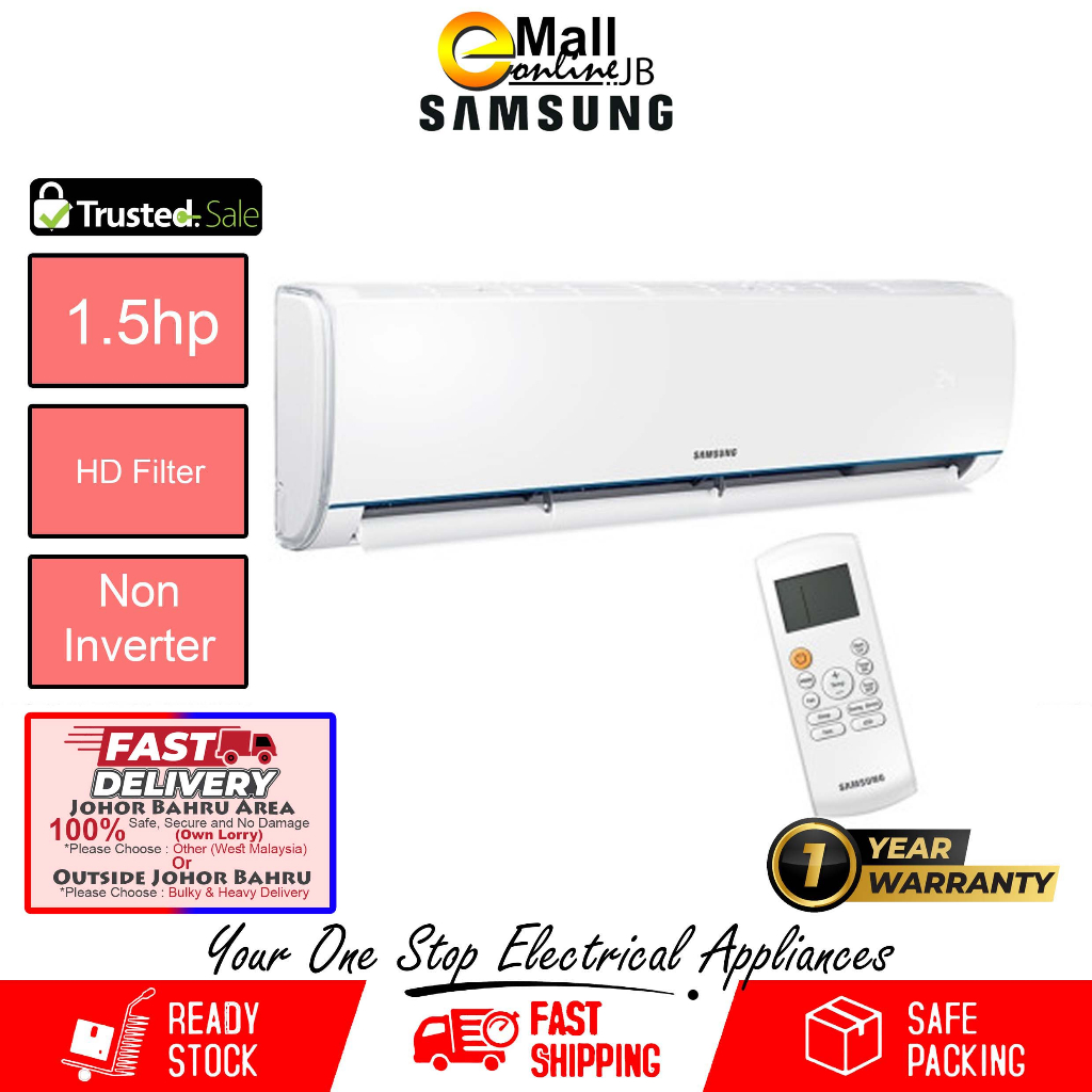 Samsung 1.5HP S-Essential R32 Air Conditioner | AR12BGHQABUNME ...