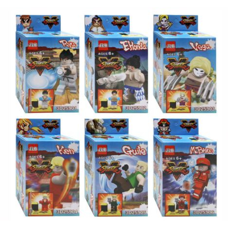 JLB MINIFIGURES STREET FIGHTER SET 6 IN 1 (3D25901-25906) | Shopee Malaysia