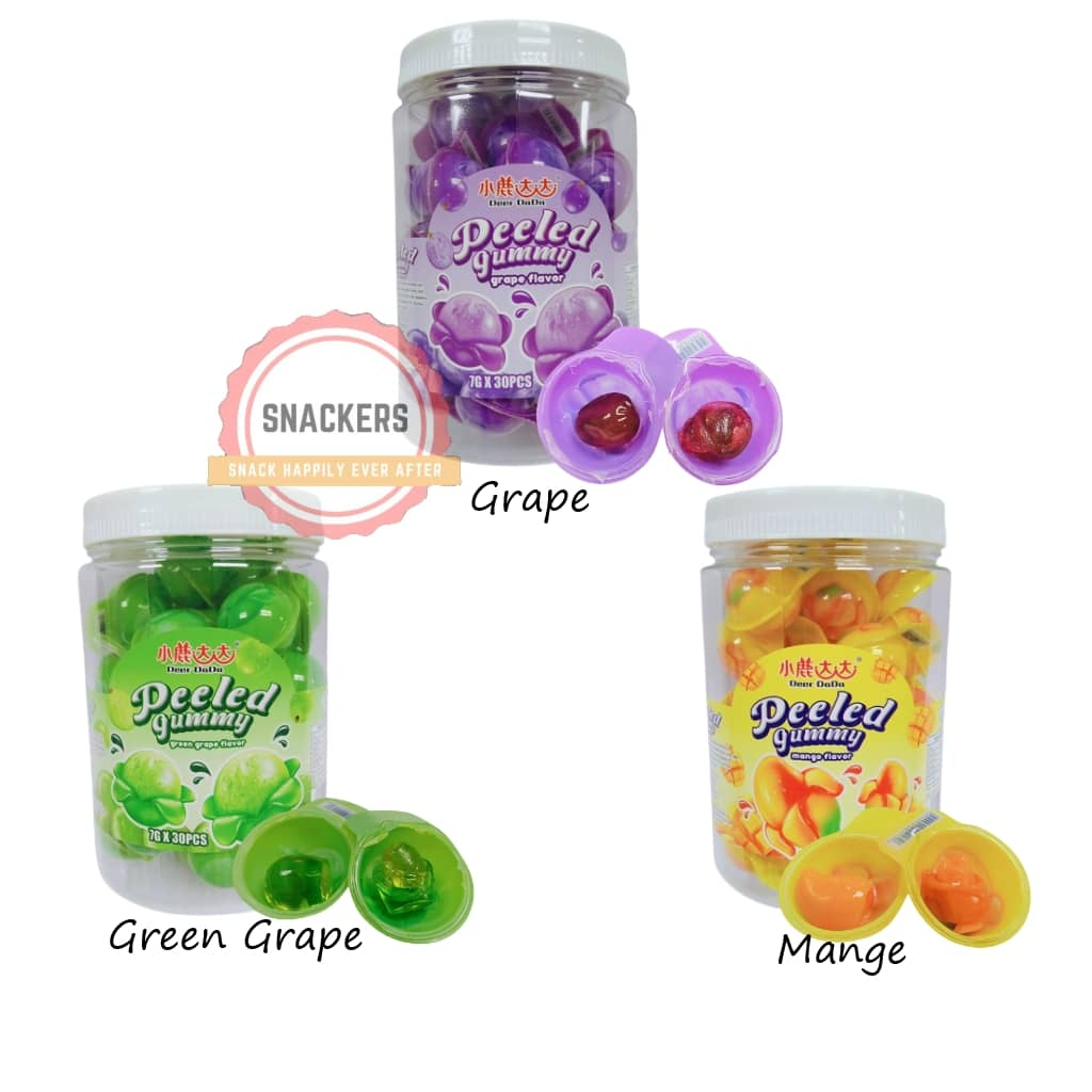 🔥Viral TikTok🔥 Deer DaDa 30Pcs Peeled Gummy Grape / Green Grape / Mango ...