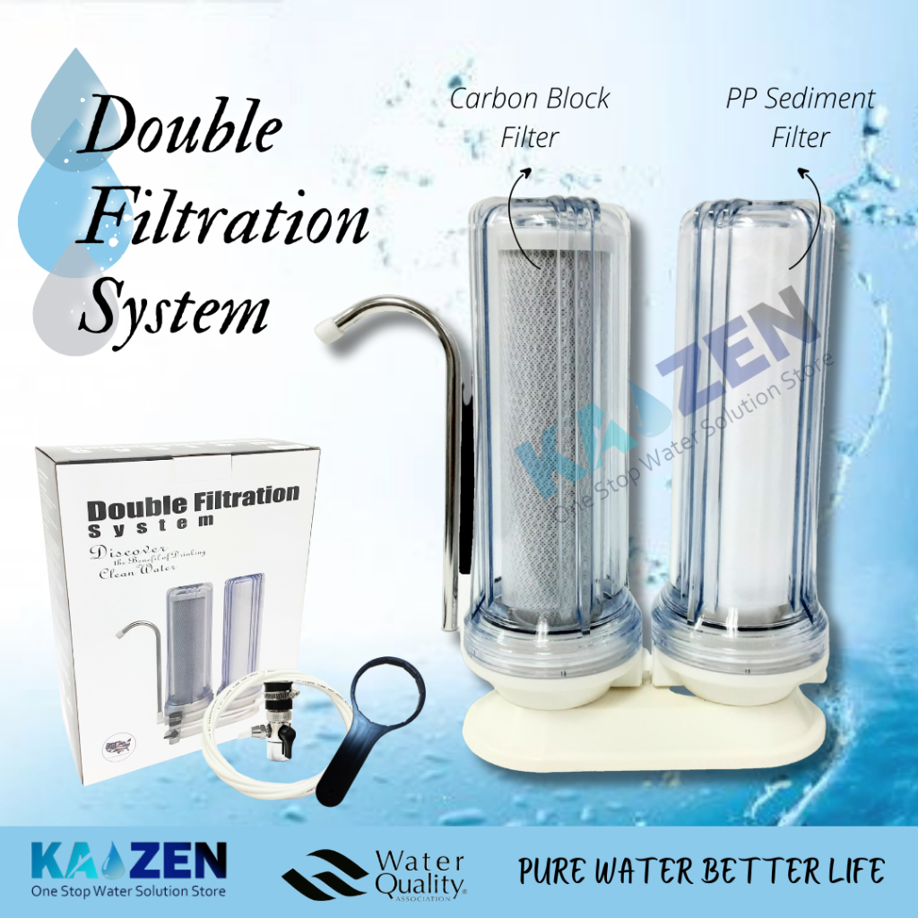 2 Stage Domestic Water Filter Set (Double Filtration System) | Shopee ...