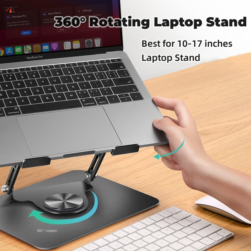 360°Rotating Laptop Stand Foldable Laptop Stand Height Adjustable ...