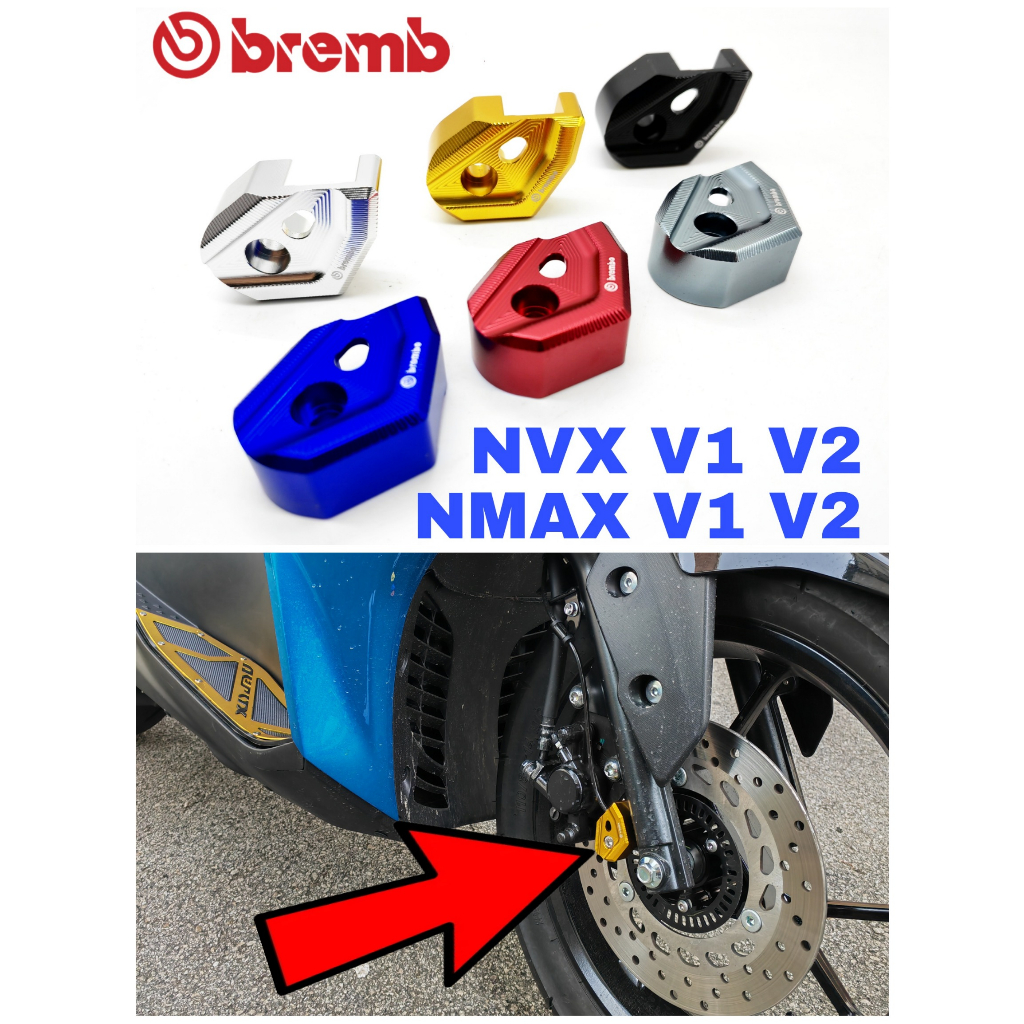 Front Wheel ABS Sensor Protector Slider Cover Cap Alloy NMAX V1 V2 ...