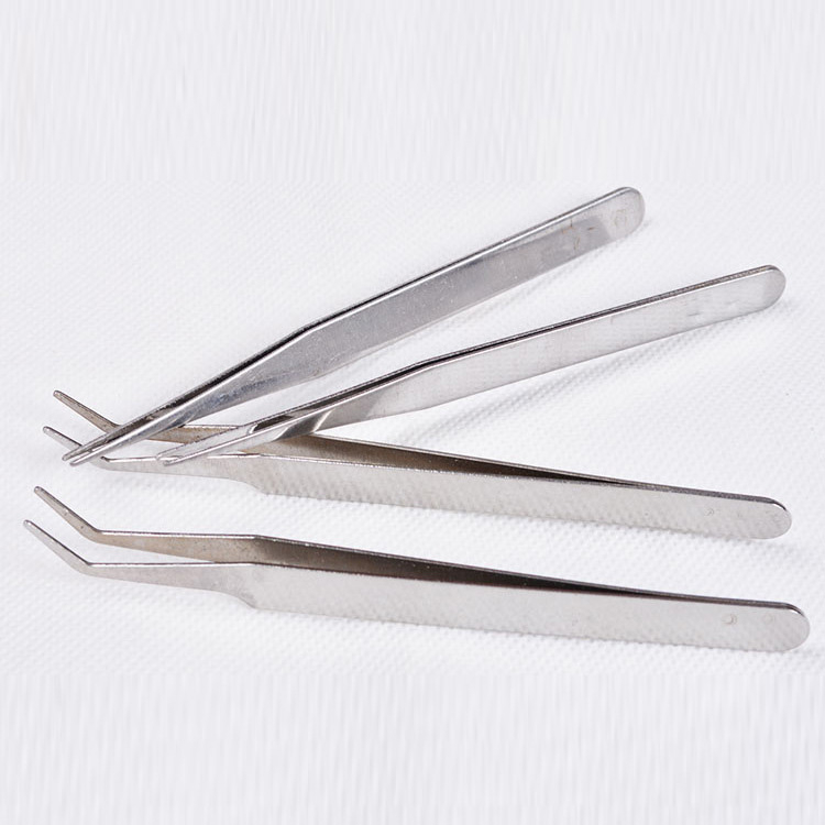Anti-static Straight / Curved Tweezers Forceps Pliers Repair Hand Tool ...