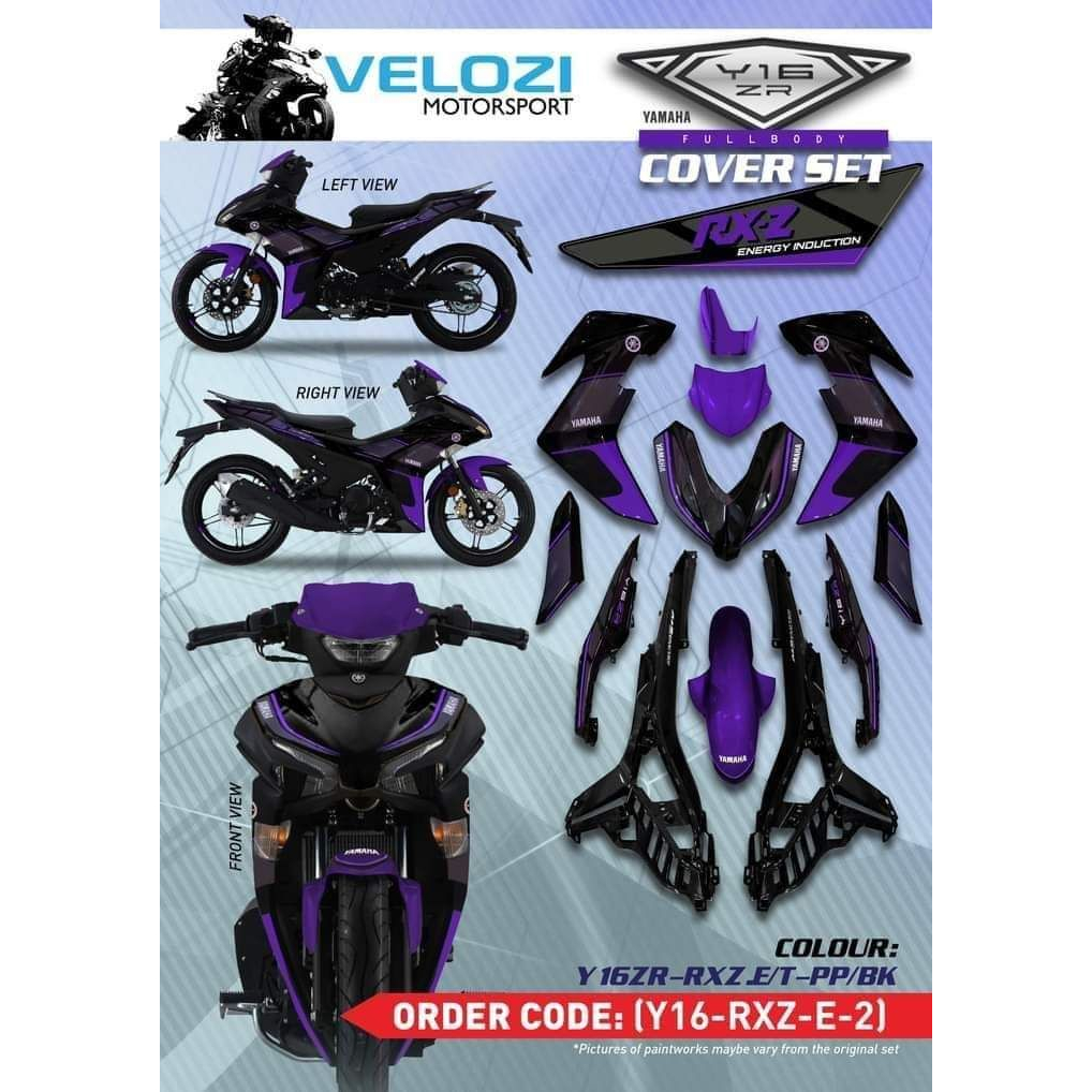 VELOZI Y16ZR Y16 SIAP TANAM ENERGY RXZ FULL BODY COVER SET COVERSET ...