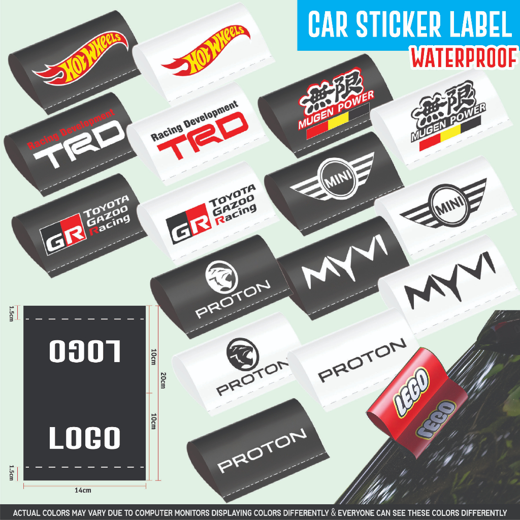 Car Door Label Sticker Car Exterior Decoration Sticker Label Tag Hot ...