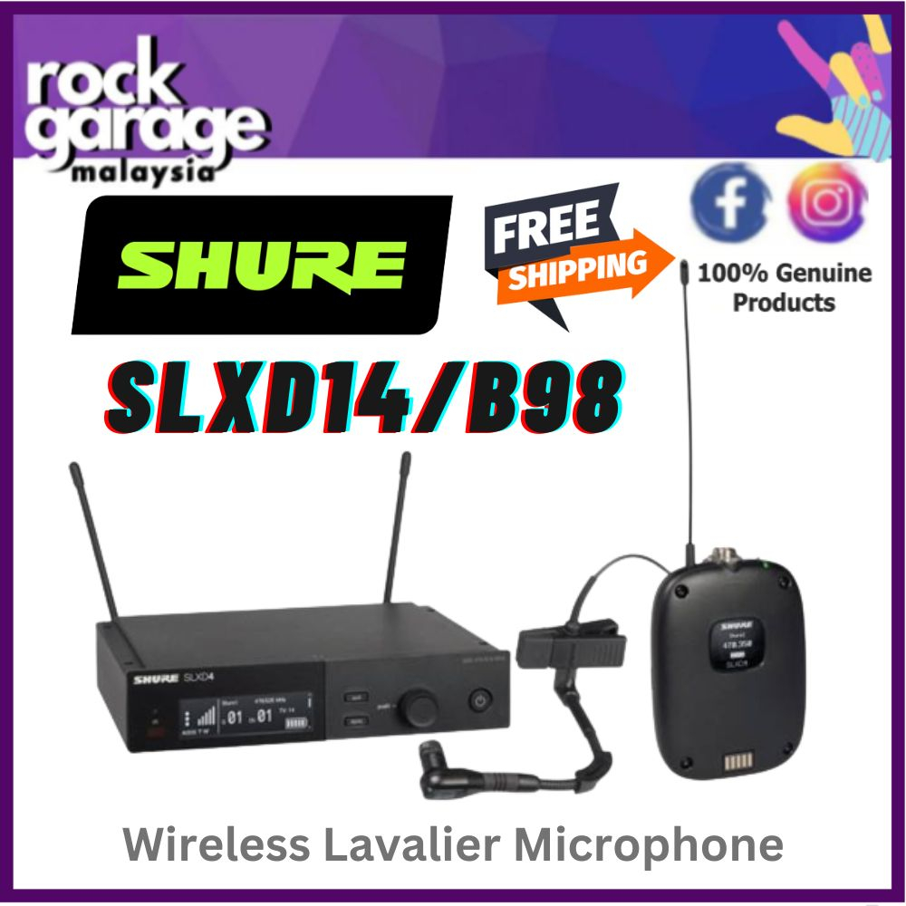 Shure SLXD14/B98 Wireless Lavalier Microphone System ( SLXD14 B98 / SLXD14B98 ) | Shopee Malaysia