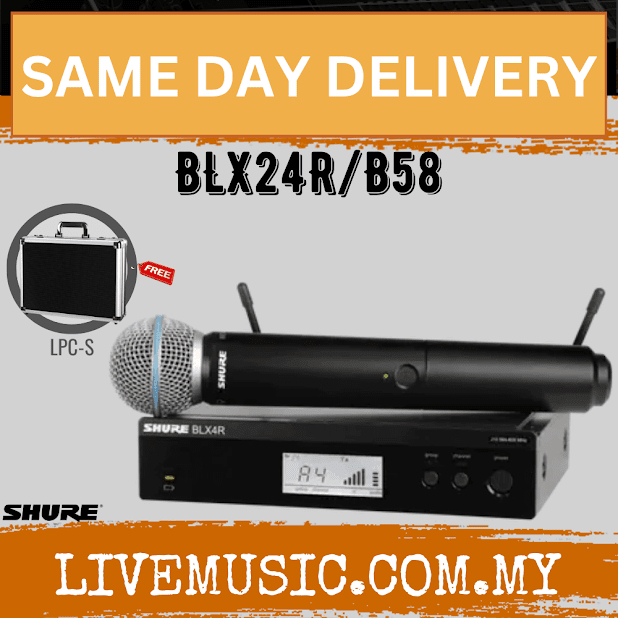 Shure BLX24R/B58 Handheld Wireless System with w/LPC-S Hard Case ...