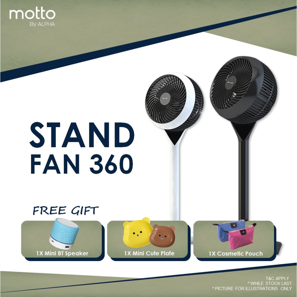 Alpha Motto DC Stand Fan 360 Oscilation 12 Speed Remote Control ...