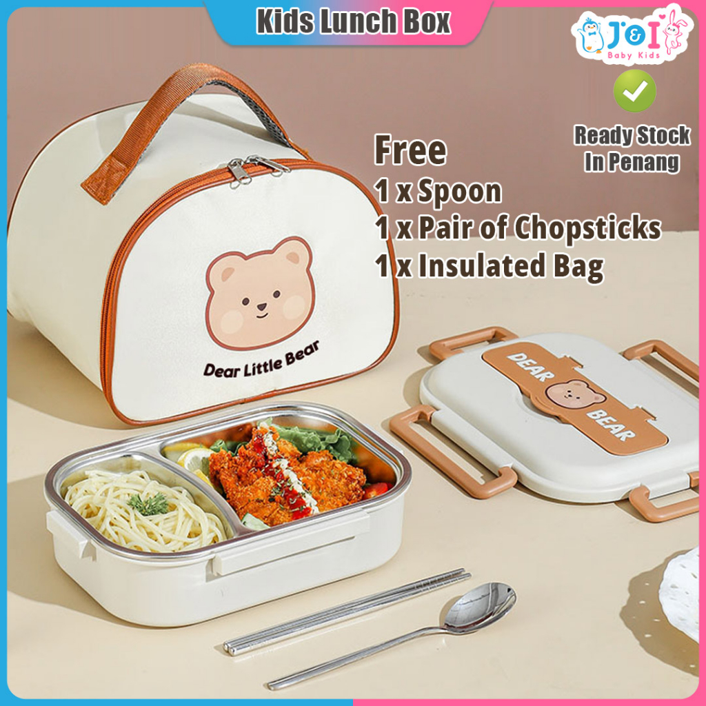 kids Lunch Box 304 Stainless Steel Cute lunch box bear food container ...