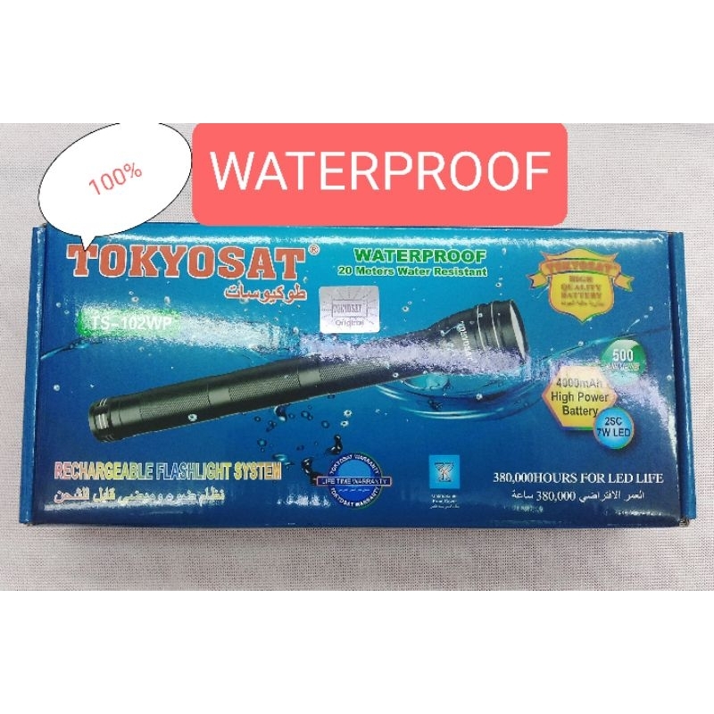 TOKYOSAT Rechargeable,, WATERPROOF WARRANTY MODEL TS-102WP(2 Battery ...