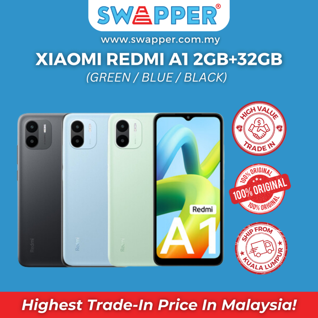 Xiaomi Redmi A1 (2GB RAM + 32GB ROM/Dual AI Camera/Mediatek Helio A22/5000mAh Battery) | Shopee ...