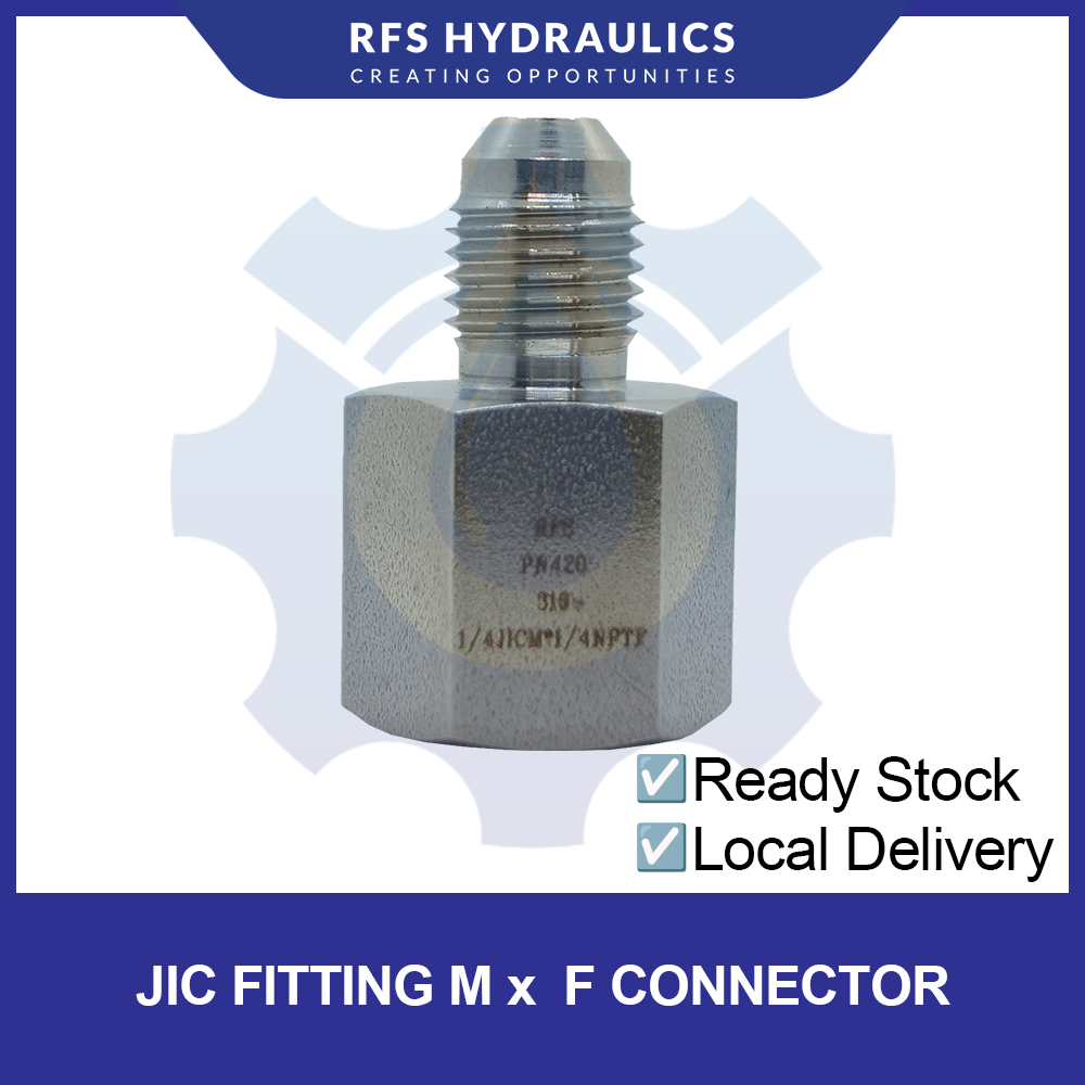 JIC to NPT Stainless Steel SS316 Male x Female Connector Fitting, M x F ...