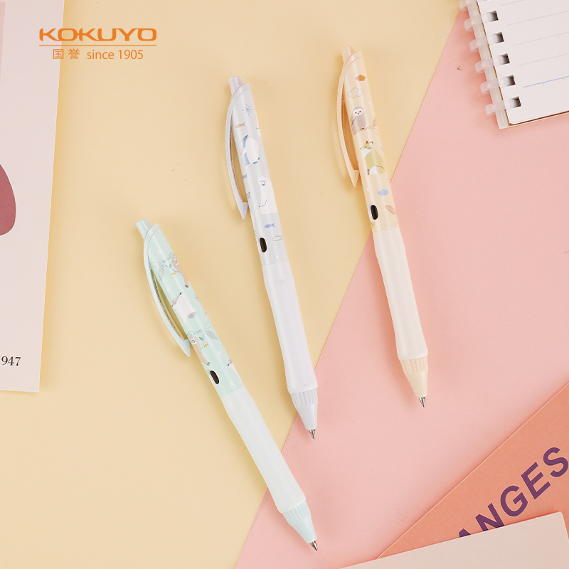 KOKUYO mofu mofu viviDRY gel pen set ballpoint pen black pen WSG-PR5M302-3S | Shopee Malaysia