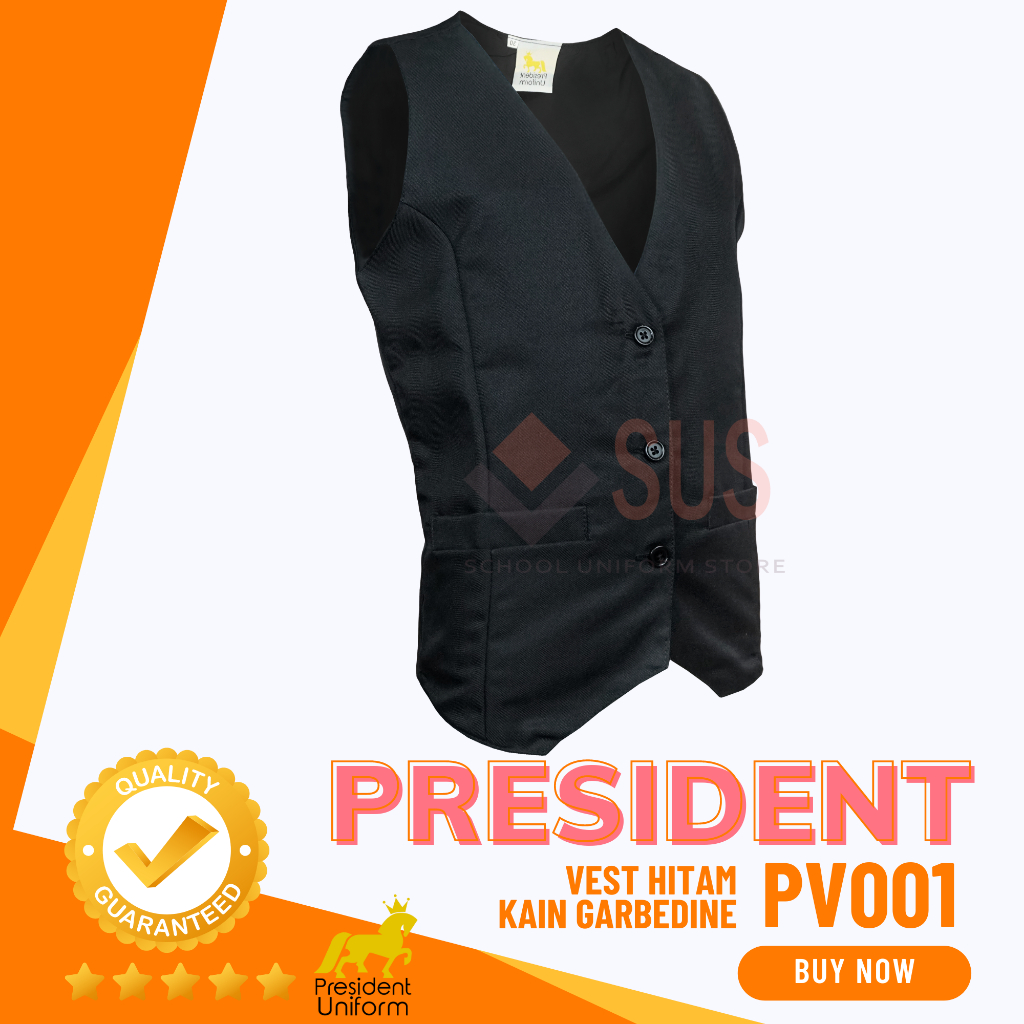 VEST HITAM PENGAWAS READY STOCK !!! VEST SEKOLAH RENDAH DAN MENENGAH ...