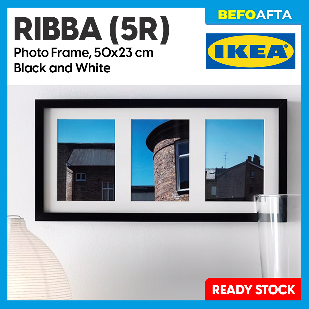 IKEA RIBBA Frame, black/white frame, 50x23 cm | Shopee Malaysia