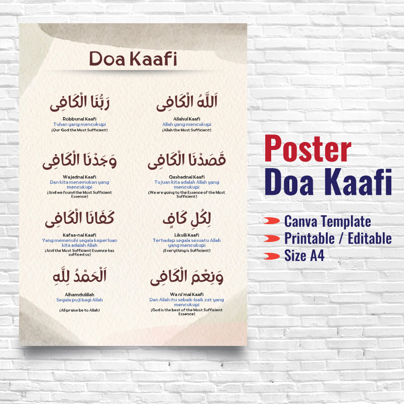 Doa / Selawat Kaafi Canva Template Poster | Shopee Malaysia
