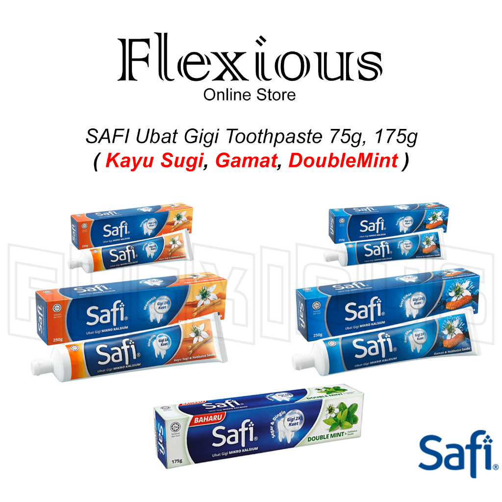 SAFI Unza Ubat Gigi Toothpaste 75g, 175g ( Kayu Sugi ), ( Gamat ...