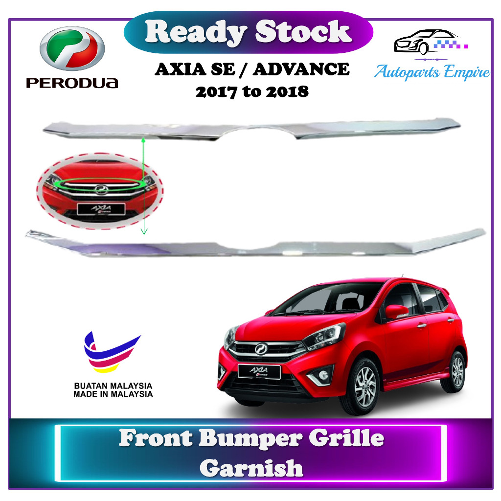 Perodua Axia 】 Front Grille Bumper Garnish - Upper / Lower - Hiaskan ...