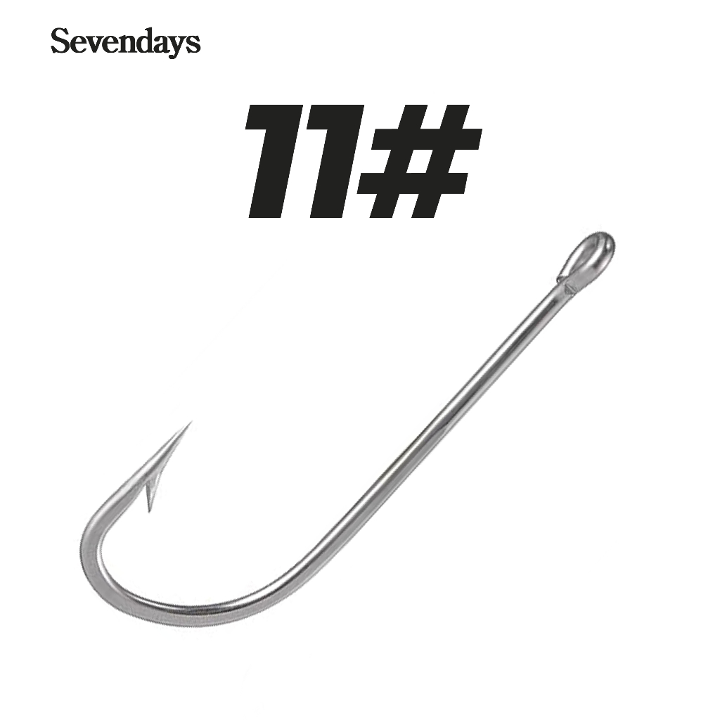 5pcs Long Shank J-Hook #1-#20 Fishing Tackle Mata Kail Panjang Pancing ...
