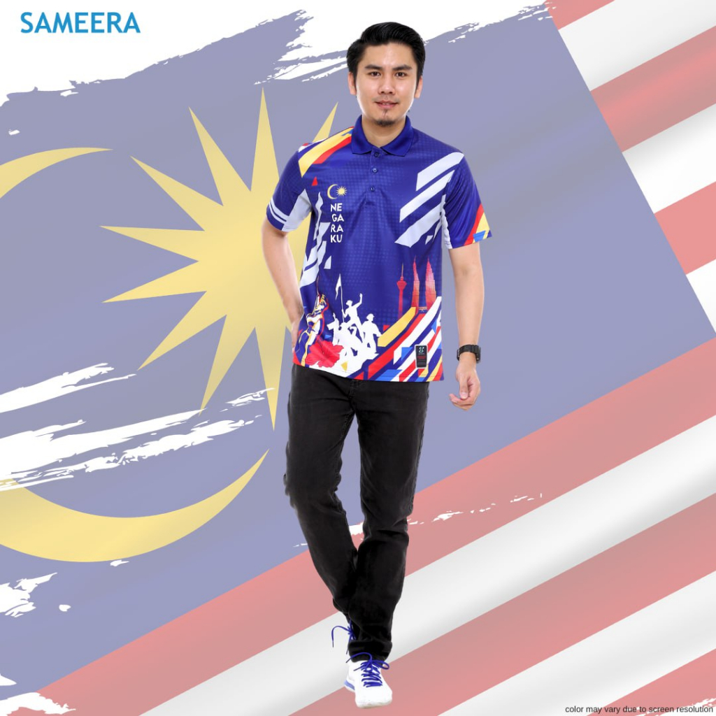 Jersey Men Lelaki Merdeka Negaraku Malaysia (Blue) | Shopee Malaysia