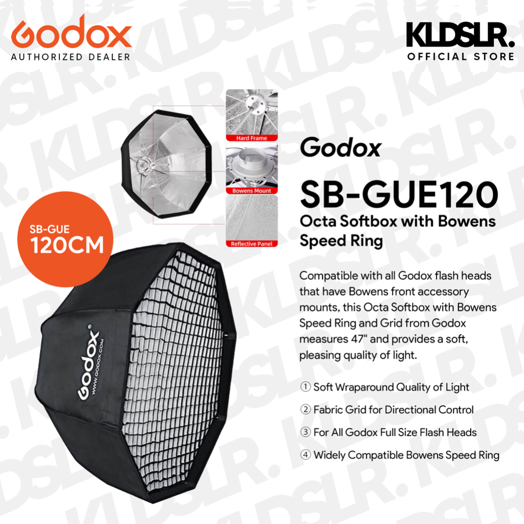 GODOX SB-UE / SB-GUE Grid Bowens Octa Softbox 80cm / 95cm / 120cm SBUE ...