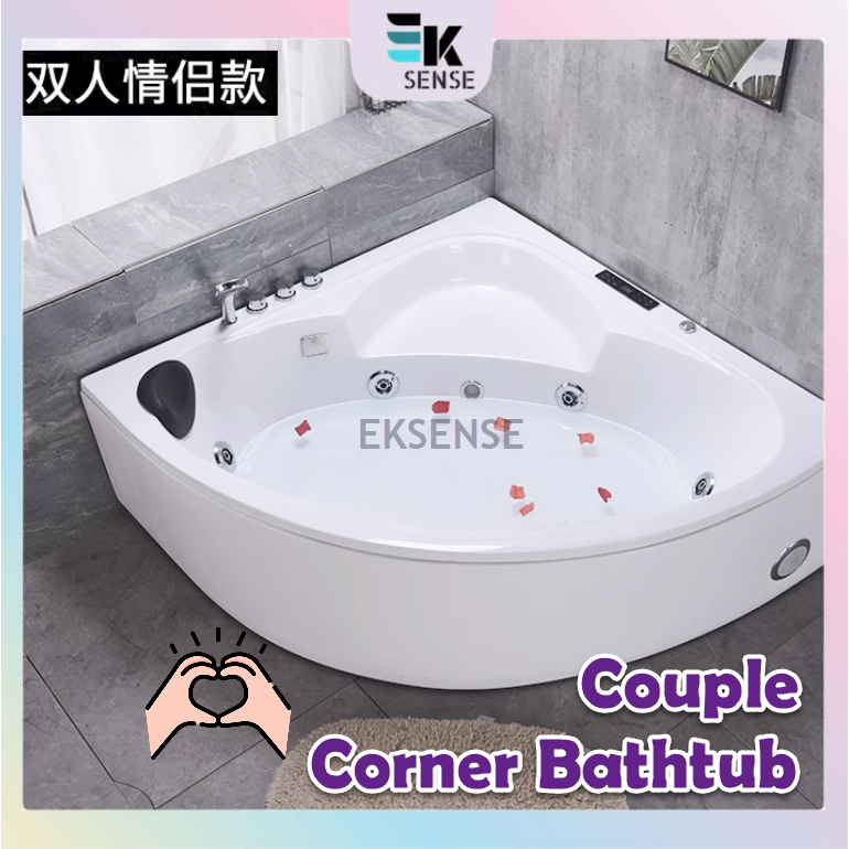 Couple Triangular Corner Bathtub for 2 Adults Romantic Hotel Luxury ...