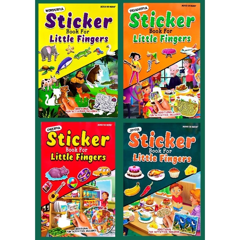 BUKU PELEKAT - STICKER BOOK FOR LITTLE FINGERS (MIND TO MIND) | Shopee ...